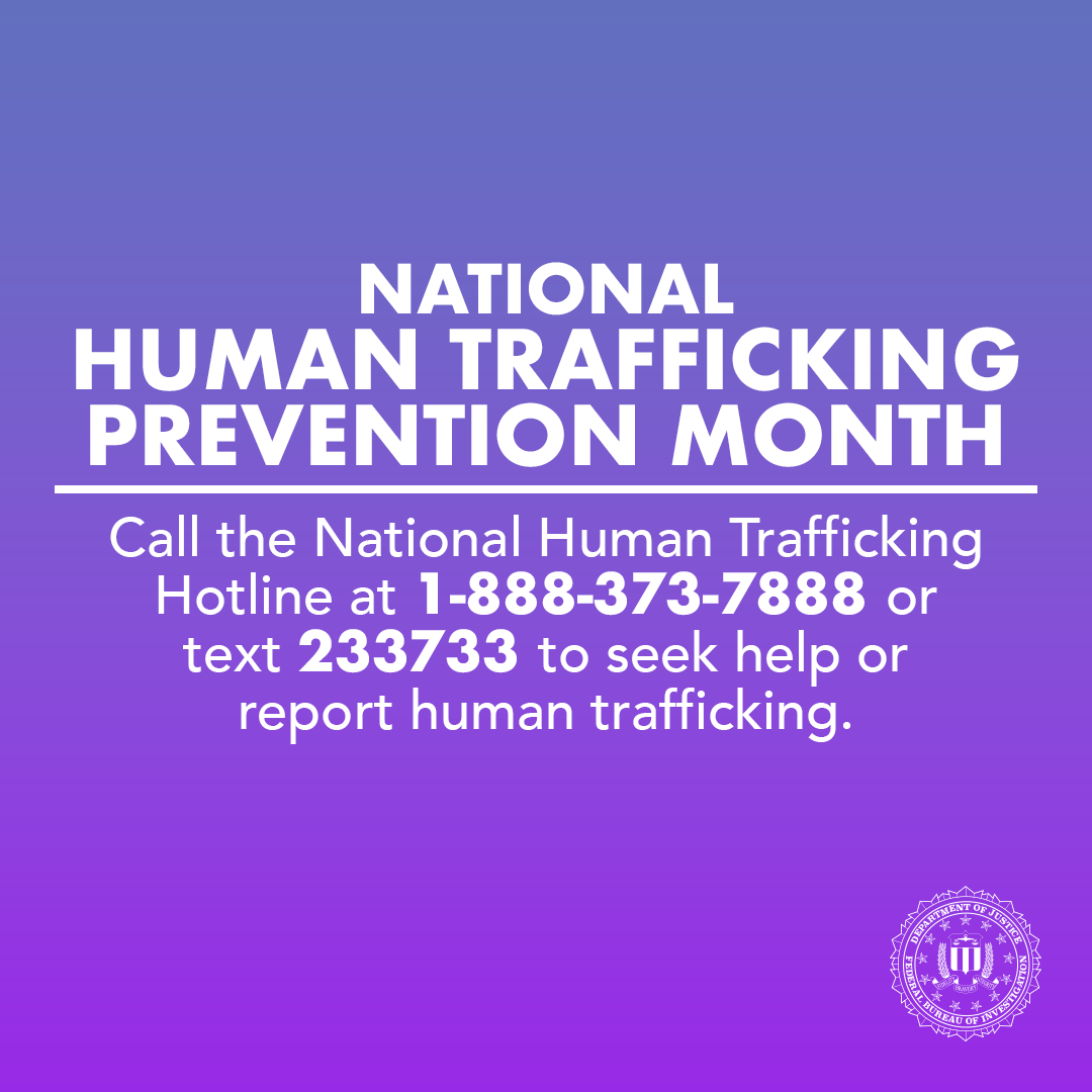 National Human Trafficking Prevention Month | DPS News